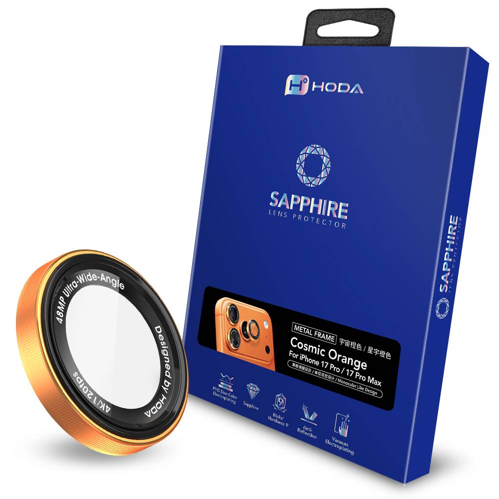 Hoda Sapphire Lens Protector (Monocular Like Design) for iPhone 17 Pro ...