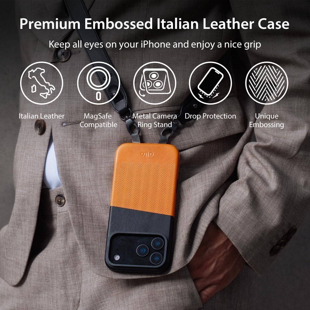 Alto Herring Stand Case for iPhone 17 Pro Max - Italian Full Grain ...